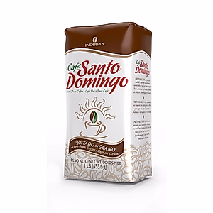 Santo Domingo Coffee, 16 oz Bag, Whole Bean Coffee, Medium Roast - Product from the Dominican Republic (Pack of 4)