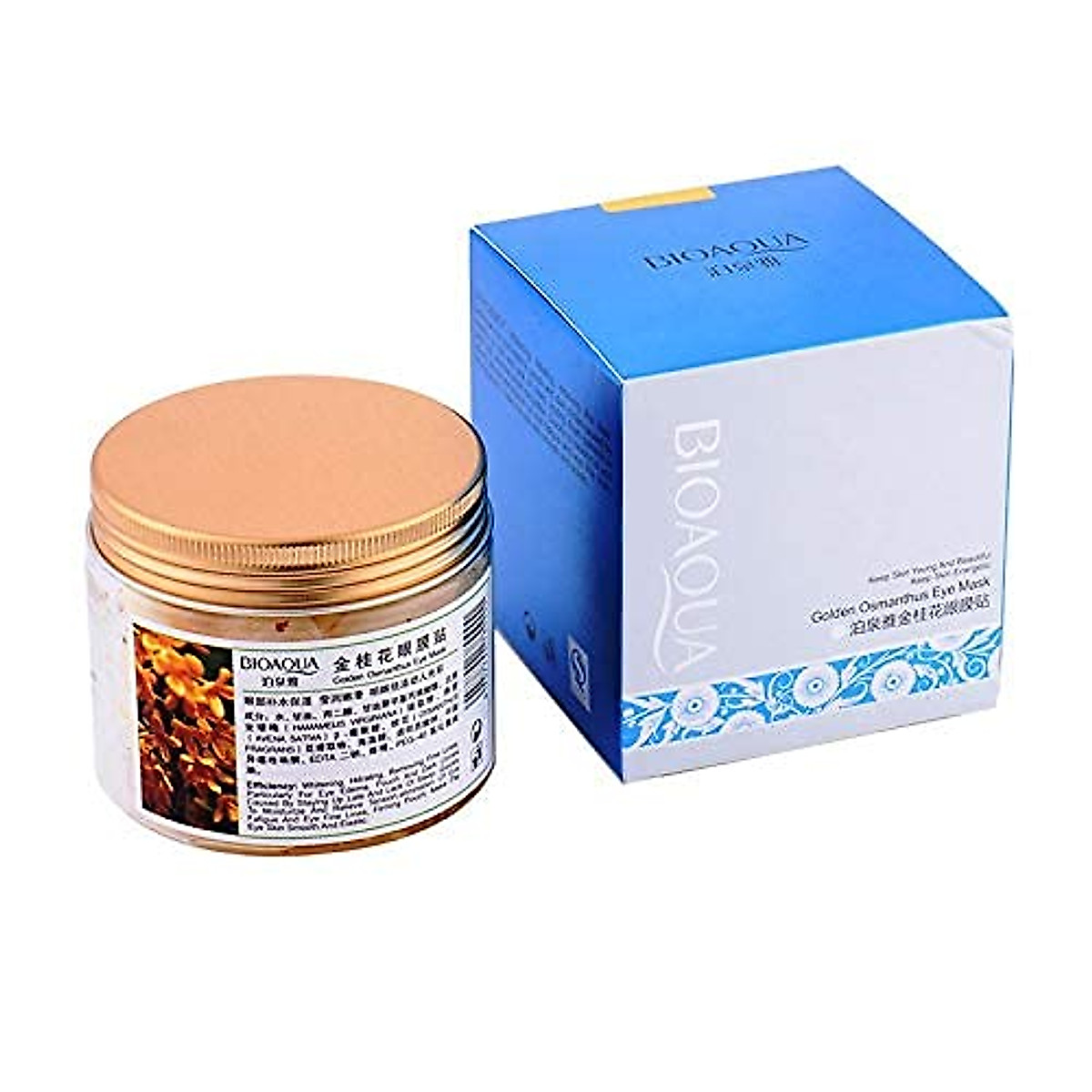BIOAQUA Gold Osmanthus Lemon Eye Mask 80 Pcs Women Collagen Gel Protein Nourishing