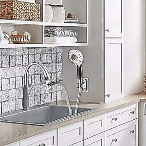 Sink Hose Shower Sprayer Attachment - Faucet Extension w/ 5 Adapters For Bathroom Bathtub, Kitchen Faucet, Utility Laundry Tub, Garden Hose Thread Spout For Delta, Moen, Kohler, American Standard