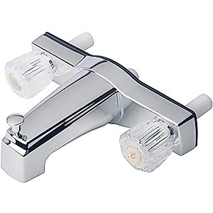 Plumbing & Fixtures New RV and Mobile Home Bath Tub & Shower Faucet With 8 in. Valves - Chrome