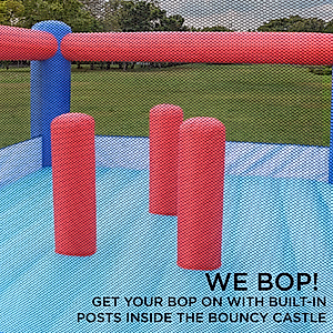 Sunny & Fun Inflatable Bounce House | Giant 12x10.5 Feet Blow-Up Jump Bouncy Castle for Kids with Air Blower, Stakes & Repair Kit | Easy Set Up for Hours of Backyard Play & Party Fun | Ages 3-10