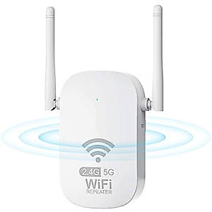 WiFi Extender, WiFi Extenders Signal Booster for Home WiFi Booster WiFi Repeater WiFi Range Extender Signal Booster up to 8000sq.ft, Wireless Internet Repeater 1200Mbps, Dual Band 2.4GHz/5GHz (1)
