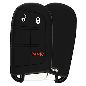 KeyGuardz Keyless Entry Remote Car Smart Key Fob Shell Cover Soft Rubber Case for Dodge Journey Durango Dart Chrysler 300 (Pack of 2)