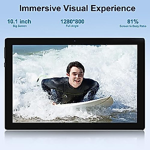Tablets Android 11, Tablet 10 inch, 6GB RAM 128GB ROM 1TB Expansion Computer Tablet with Case, Support 5G WiFi & Wi-fi 6, IPS Touch Screen, Dual Camera, WiFi, Bluetooth 5.0, Google Certified Tablet PC