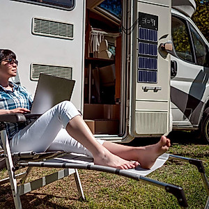 Himino 28 Watt Foldable Solar Panel Battery Charger Kit for Portable Generator Power Station Cell Phones Laptop 24V Car Boat RV Trailer Battery Charge (28W)