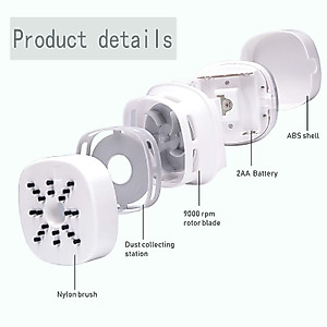 ODISTAR Desktop Vacuum Cleaner,Mini Table dust Sweeper Energy Saving,High Endurance up to 400 mins,Cordless&360º Rotatable for Cleaning Hairs,Crumbs,Computer Keyboard of Gifts for Kids (Pink)