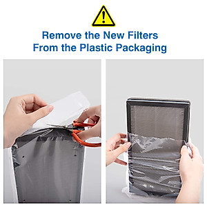 Storebary Air Purifier Replacement, C350-RF True HEPA High-Efficiency Activated Carbon Air Filter Fits for C350 (4 Pack)