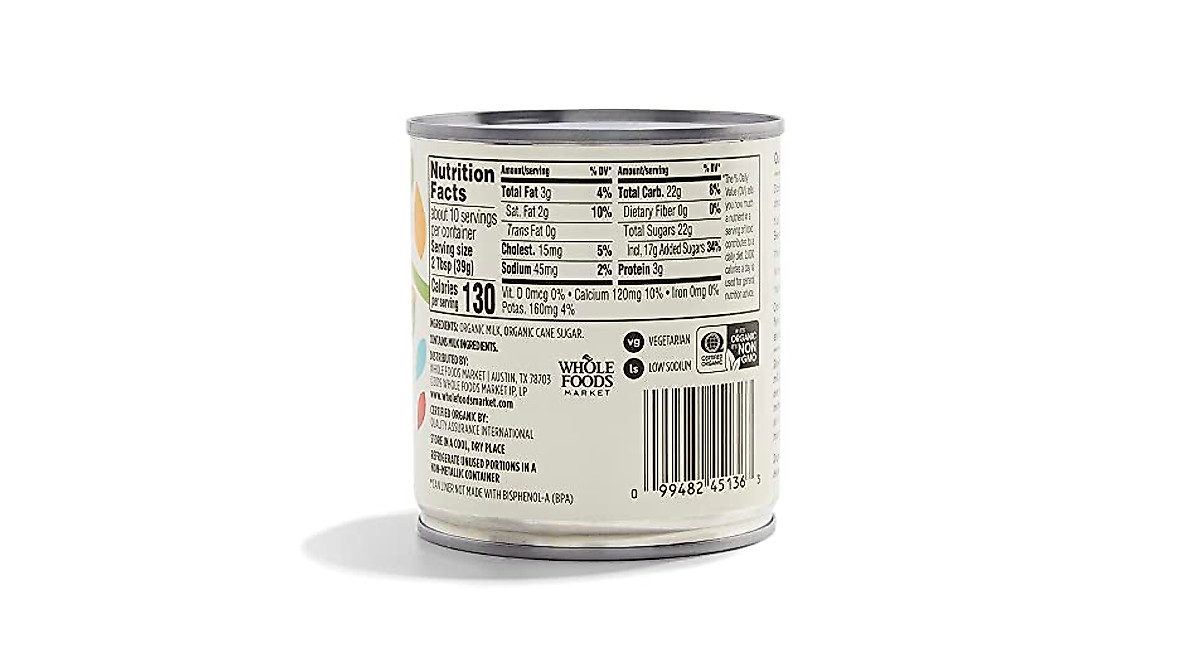 Organic Sweetened Condensed Milk by 365 Whole Foods