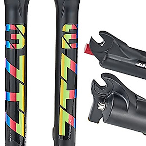 ZTZ MTB Fork Mountain Bike Suspension Fork26/27.5/29 Travel 120mm MTB Air Suspension Fork, Rebound Adjust 1 1/8 Straight Tube QR 9mm Manual/Remote Lockout