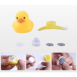 2 Pack - Lovely Yellow Duck Bike Bell, Kids Bike Horn, Rubber Yellow Duck Bicycle Accessories with LED Light and Propeller - for Kids Toddler Children Adults Sport Outdoor