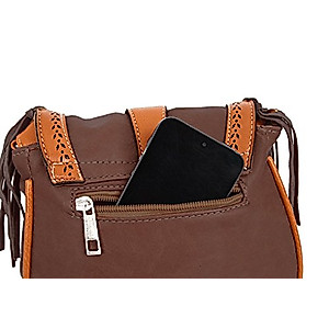 Women Lady's Fringe Tassels PU Leather Shoulder Messenger Bag Cross-body Tote Handbag