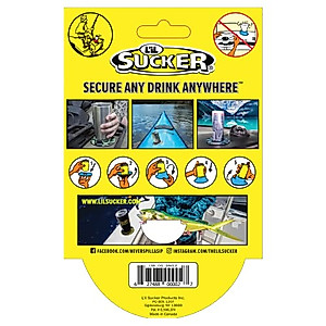 Lil Sucker Slogan Suction Rings Cup Drink Coaster Holders 2 Pack