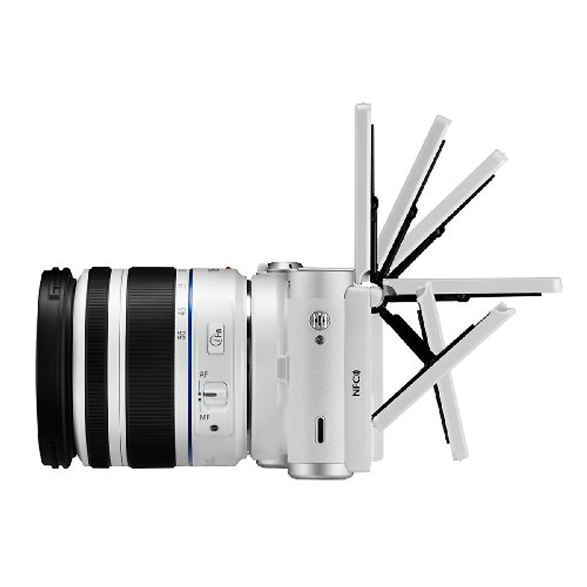 Samsung NX300M 20.3MP CMOS Smart WiFi & NFC Mirrorless Digital Camera with 18-55mm Lens and 3.3" AMOLED Touch Screen (White)