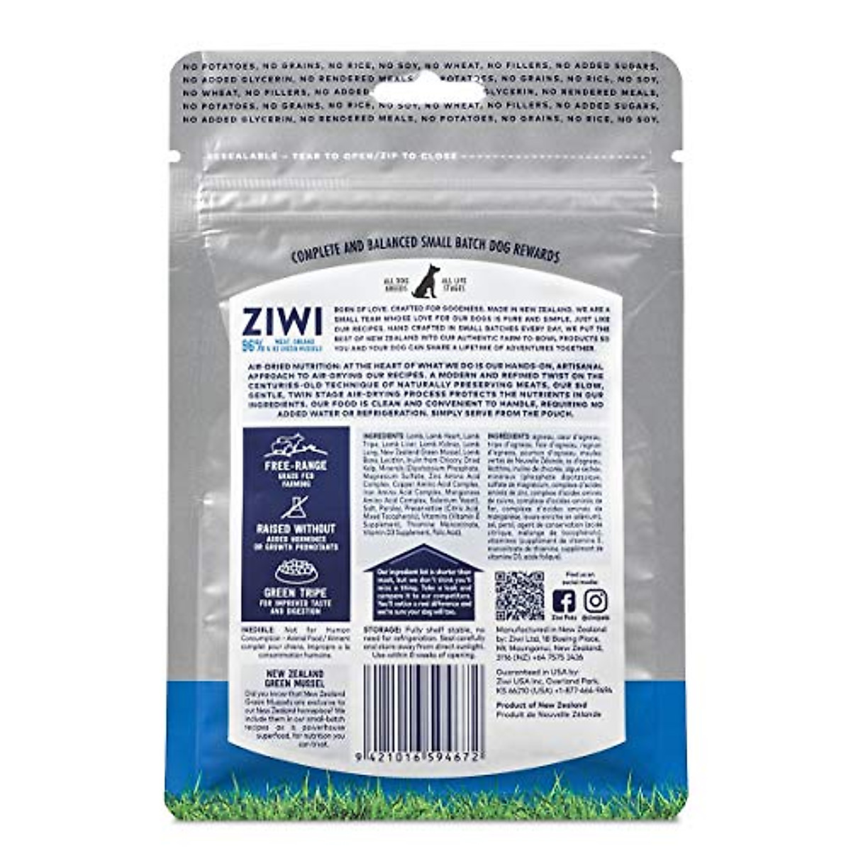 ZIWI Peak Good Dog Rewards Training Treats – All Natural, Grain-Free, Healthy Dog Treats (Lamb, 3oz)