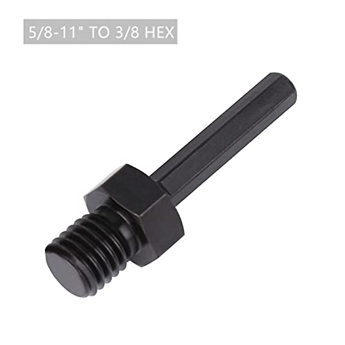 Vearter Arbor Connection Adapt, 5/8''-11 Thread to 3/8'' Hex Suitable for Diamond Core Bits Hole Saw Fitted On Electric Drill