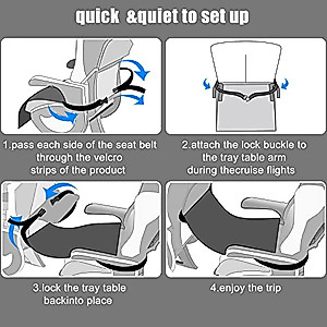 Toddler Airplane Seat Extender, Portable Toddler Airplane Bed Lightweight & Foldable Kids Airplane Footrest Toddler Travel Bed Plane for Kids (Grey)