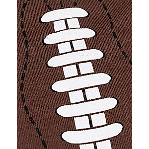 Ann Arbor T-shirt Co. Baby Football | Funny Infant Newborn 6M 12M One Piece Romper Sports Joke Humor-(1piece,NB) Brown