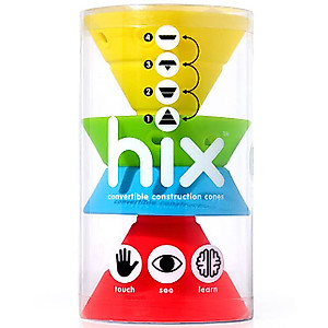 Fat Brain Toys Hix by MOLUK - Tropical - Foldable Silicone Stacking Cones, Ages 2+