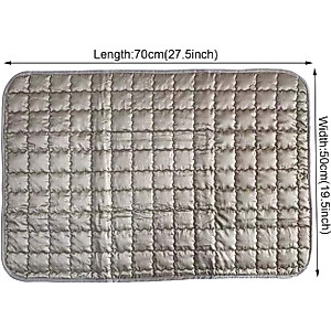 Amradield RF EMI Reducing Earthing Grounded Silver Blankets & Throws Plush Pad Sheet Mats for Bed Sofa or Seat 20x27inch