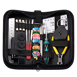 31Pcs Guitar Tool Kit, POGOLAB Guitar Repair Kit, Luthier Tools, Guitar Winder, Guitar Setup Kit for Guitar Ukulele Bass Mandolin Banjo
