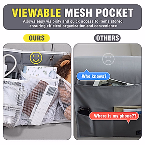 whciaxd RV Shoe Storage for Bedside - 16 Extra Large Pocket Wall Mounted Entryway Shoes Rack,Bed Hanging Pocket Organizer, Bedside Caddy for Shoes,RV & Camper Essentials (GRAY, Pack of 2)