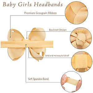 CellElection 30 Colors Baby Girls Headbands 6Inch Big Hair Bows Elastic Hair Bands Headbands Hair Accessories for Newborns Infants Toddlers Kids…