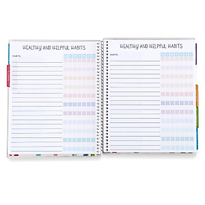 Erin Condren 7" x 9" Coiled Prompted Notebook - Kids Ultimate Checklist. 160 Perforated Pages of 80Lb Mohawk Paper. Age-Appropriate Trackers and Checklists with 6 Tabs