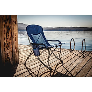 ONIVA - a Picnic Time Brand PT-XL Over-Sized 400-Lb. Capacity Outdoor Folding Camp Chair, Navy