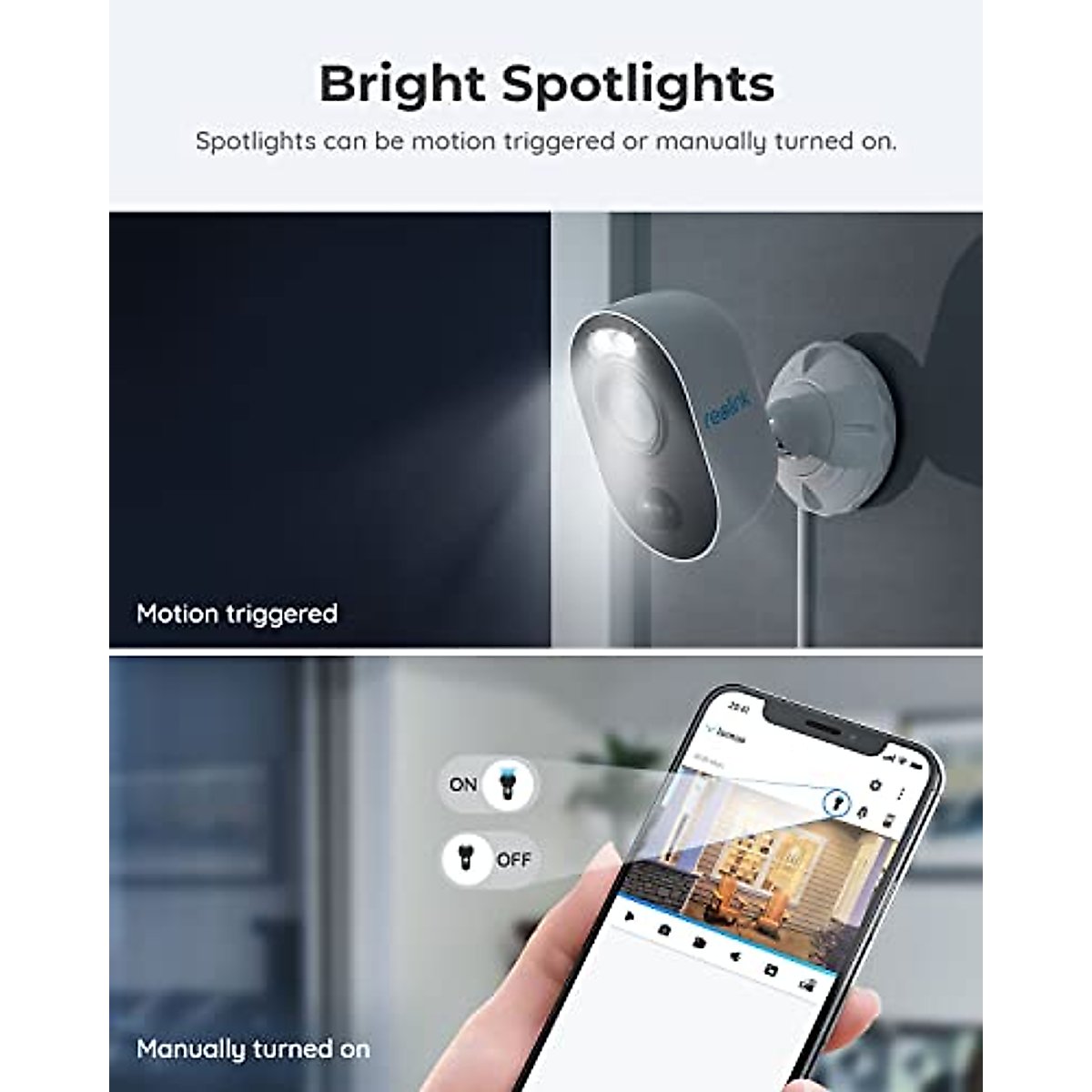 REOLINK Outdoor Security Camera System, 1080p Plug in WiFi Cameras with App for Home, Color Night Vision with Bulit-in Spotlight, 2-Way Talk, Motion Detection, SD Card Storage, Lumus (2 Pack)