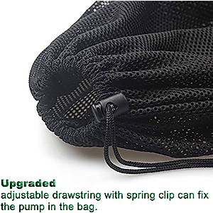 Hecaty 2 Pcs 12.2"x 15.9" Pump Barrier Bag, Pond Pump Filter Bag, Black Media Bag Large Pump Mesh Bag for Outdoor Water Ponds Filters (2Pcs-12.2"x 15.9")