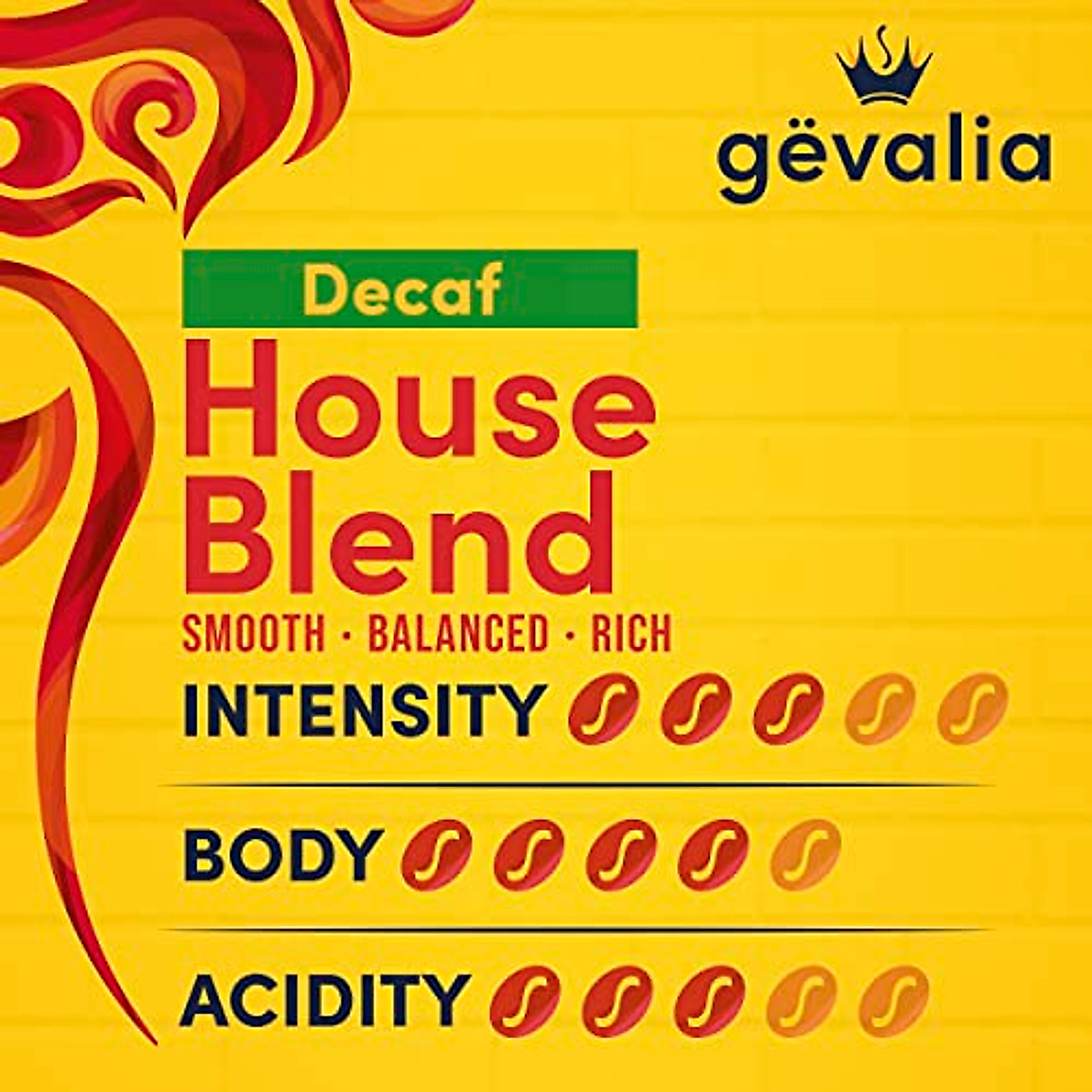 Gevalia Decaf House Blend Medium Roast Ground Coffee (12 oz Bag)