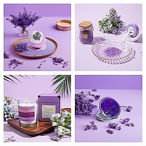 Birthday Gifts for Women,Gifts for Her Purple Gifts Basket for Women Lavender Relaxing Gift Set Self Care Package Unique Female Gift Ideas Birthday Presents Female Friendship Gifts Christmas Gifts