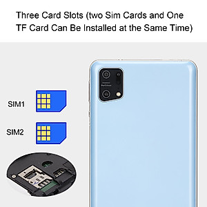 AMONIDA HD Tablet, 7 Inch Call Tablet Expandable Up to 128GB Blue 6000mAh Octa Core 4GB 32GB for Android 10.0 for Watching (US Plug) (AMONIDAh63mgupzds-11)