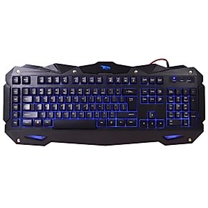 iMicro Desert Cobra IM-KBCOBV8 LED Backlit 110-Key Gaming Keyboard w/5 Programmable Macro Keys (Black) Consumer Electronics