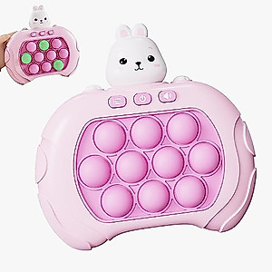 Fast Push Game, Pocket Game for Kids, Cool Pocket Game Kids, Pocket Game Console for Kids, Mini Portable, USB Rechargeable (Rabbit)