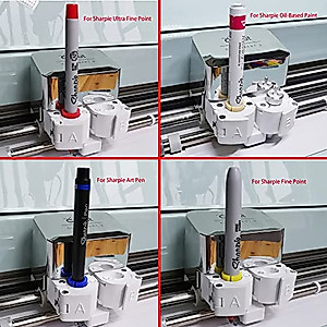 SPPQ 14 Packs Pen Adapter Set Compatible with Cricut (Explore Air, Explore Air 2, Air 3, and Maker,Maker 3), Pen Holder Compatible with (Sharpie/Bic/Crayola/Sakura/Pilot/Pentel)
