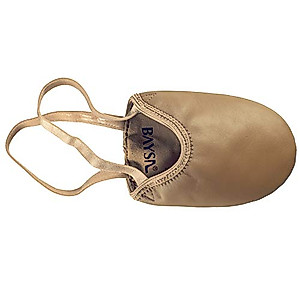 BAYSA Genuine Leather Half Sole Ballet Shoe Women Lyrical Shoes Dance Paw Dance Shoe Turning Shoes for Women and Girls(XL(10.5-12) US, Tan)