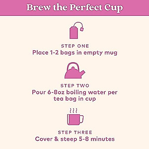 Organic India Tulsi Sweet Rose Herbal Tea - Holy Basil, Stress Relieving & Magical, Immune Support, Adaptogen, Vegan, USDA Certified Organic, Non-GMO, Caffeine-Free - 18 Infusion Bags, 6 Pack