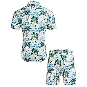 Mens Tracksuit Ropa De Hombre T Shirt Two Piece Outfit Male Clothes Beach Shirt Men Outfits 2 Piece Fashion Summer Silk Button up Shirts for Mens Floral Shirt Ropa De Playa para Hombre