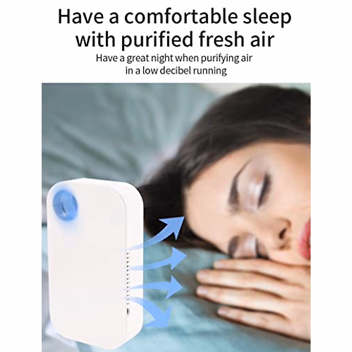 The Air Genie GL-130 - Indoor Mini Plug in Portable Air Cleaner - Negative Ion - Improve indoor air quality - Low noise - Low energy - Easy to use - Grey, 106 * 66 * 50 mm