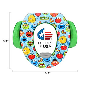 Sesame Street "Best Friends" Soft Potty Seat and Potty Training Seat - Soft Cushion, Baby Potty Training, Safe, Easy to Clean
