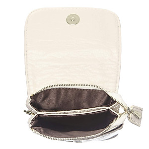 MINICAT Roomy Pockets Small Crossbody Bags Cell Phone Wallet Purses for Women(Beige)