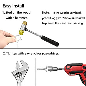 BEHENO 24 PCS Screw Hooks for Outdoor String Lights, Q Hanger Ceiling Hooks for Hanging Plants Christmas Lights, Cup Eye Hooks with Safety Buckle, 2.2 Inches