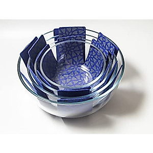 Pot and Pan Protectors for Stacking, Mosaic Design- Set of 12 in 3 Different Sizes, Cookware Protector/Dividers, Pan Separator Anti-Slip to Prevent Scratching or Marring When Stacking (Grey)