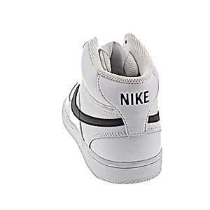 Nike Men's Court Vision Mid Sneaker, White/Blackwhite, 9 Regular US