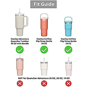Silicone Boot for Stanley 40 oz Quencher Adventure Tumbler and IceFlow Flip 30 oz 20 oz, Stanley Cup Accessories Protector Sleeve Bottom Cover Bumper for Stanley 40 oz with Handle (White)