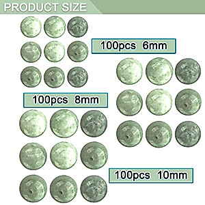 AIXPROBEAD 100pcs 8mm Burmese Jade Natural Gemstone Beads for Jewelry Making Loose Round Stone Beads for DIY Bracelets and Necklaces