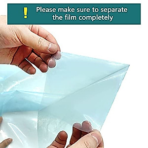SHANGXING 2 Pack Greenhouse Clear Plastic Film-6.5 x 9.8 Ft Polyethylene Greenhouse Plant Cover Sheeting UV Resistant for Horticulture,Garden and Agriculture (2pcs)