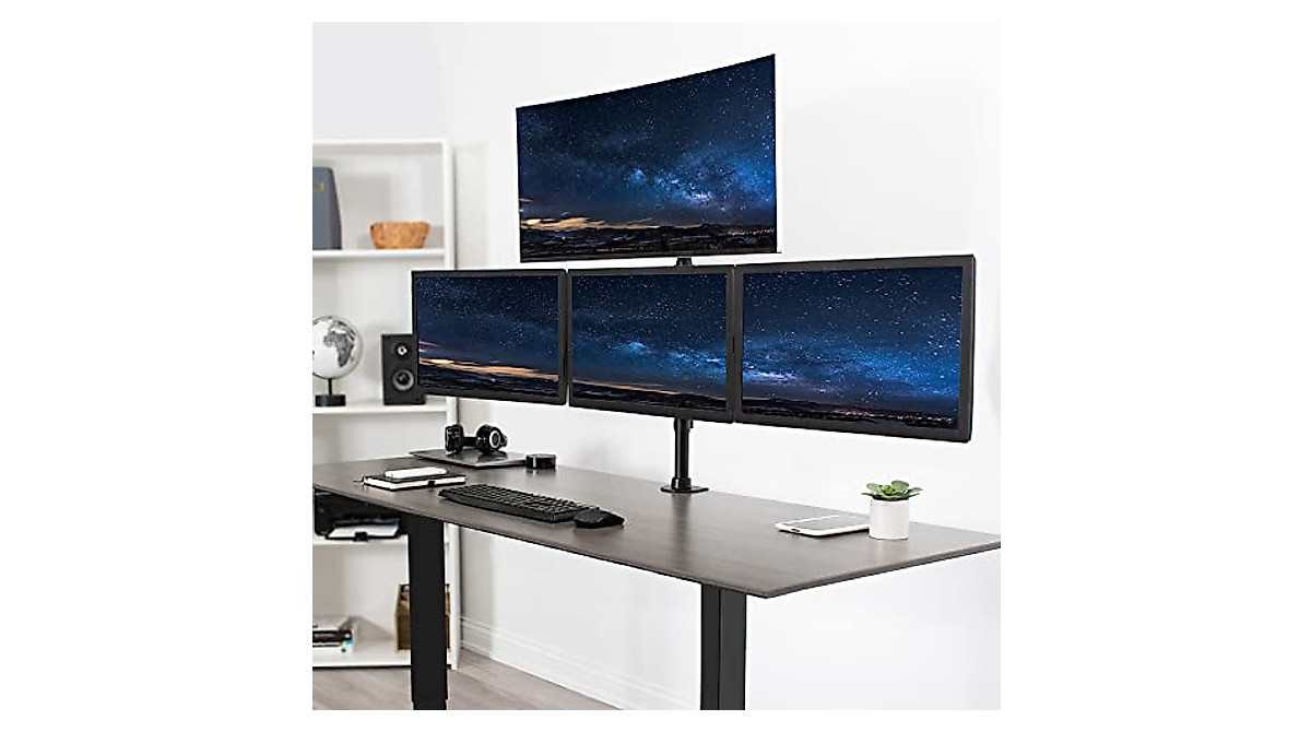 VIVO Quad Monitor Mount - Optimize Work Efficiency