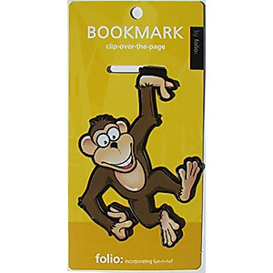 Monkey Bookmarks (Clip-over-the-page) Set of 2 - Assorted colors